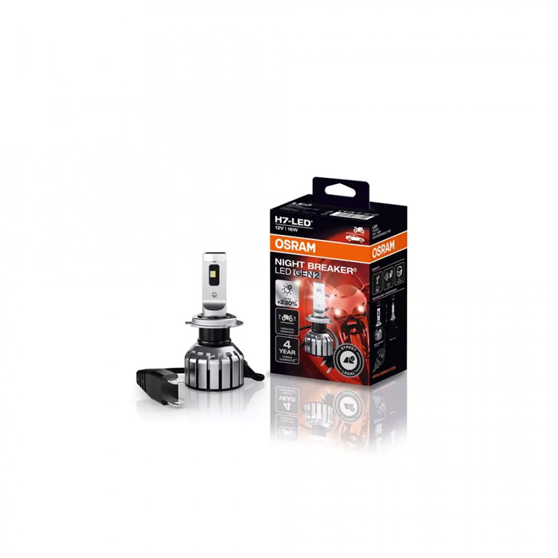 Bec moto LED H7 - Osram Night Breaker GEN2 Street-Legal - OMOLOGAT